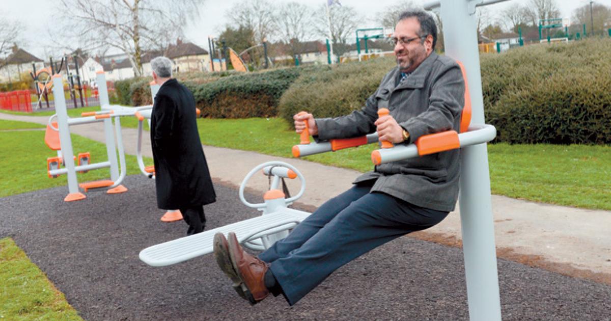 Councillors get physical on new Desborough Park gym equipment - Photo 3 ...