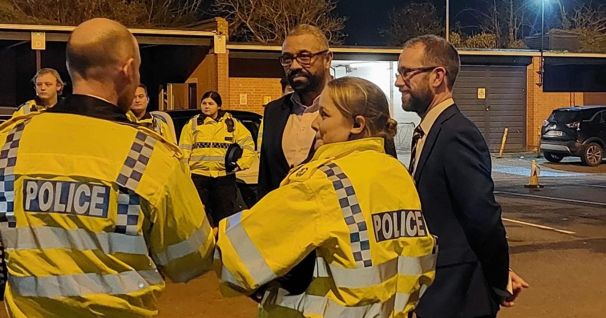 Home Secretary James Cleverly visits Windsor to discuss violence ...