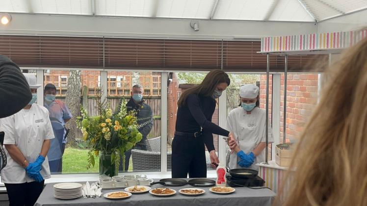 Princess of Wales makes Pancake Day visit to Slough nursing home ...