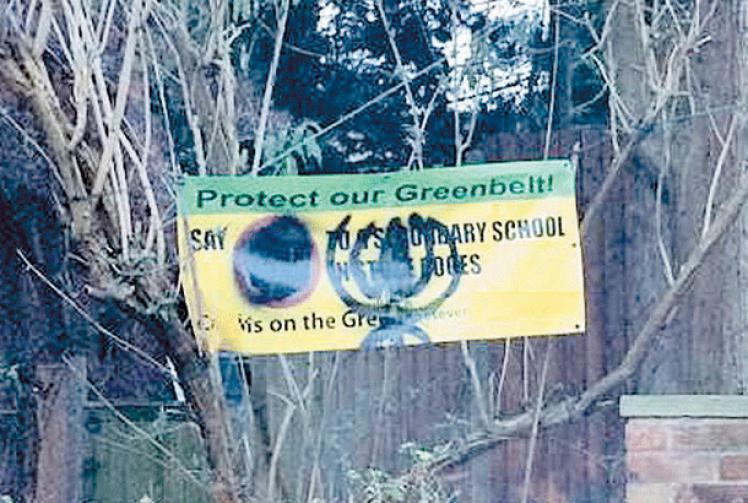 Vandals graffiti Khalsa school protest signs - Maidenhead Advertiser