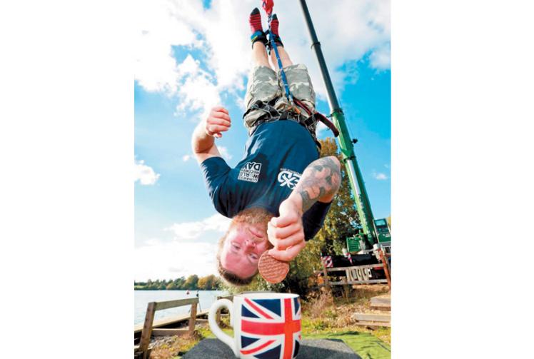 Biscuit dunkin' bungee jumpin' record set at Bray Lake - Photo 1 of 1 ...