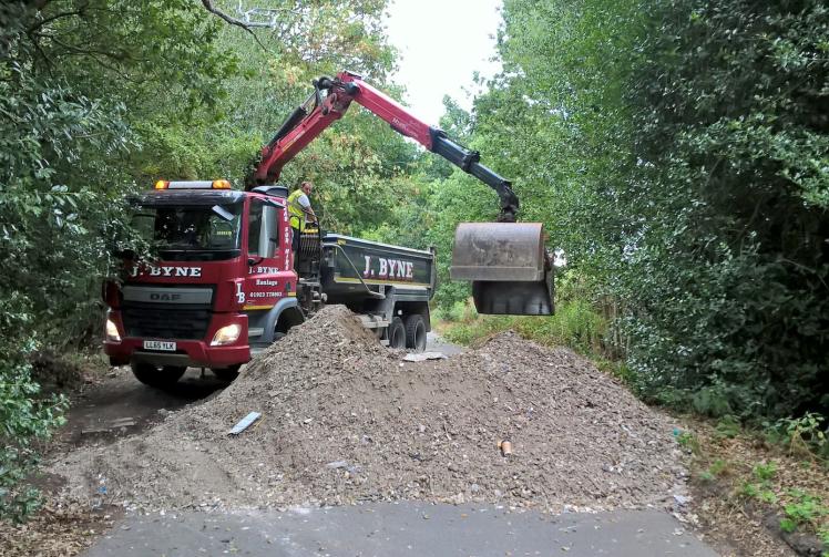 Black Park Road closed due to fly tip 'completely obstructing' highway ...