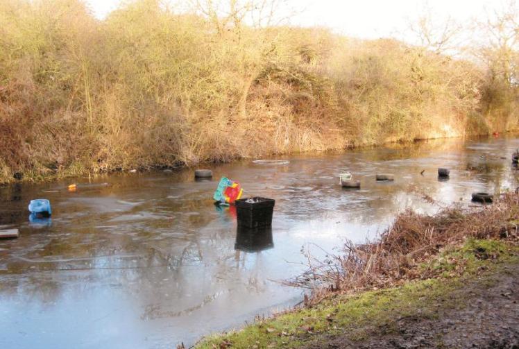 Fly-tippers dump waste on frozen Slough canal - Photo 1 of 1 ...