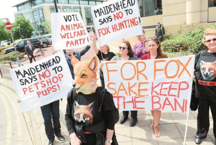 Fox hunting protesters hold town centre demonstration - Photo 1 of 1 ...
