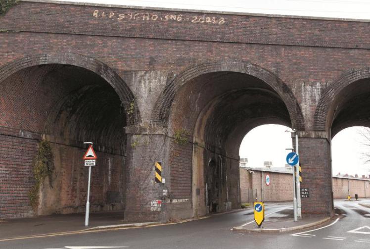 Graffiti on railway bridge to be cleaned up by Network Rail - Photo 1 ...