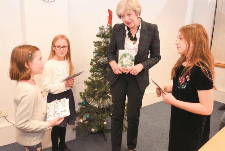 Theresa May MP meets her Christmas card winners - Photo 1 of 1 ...