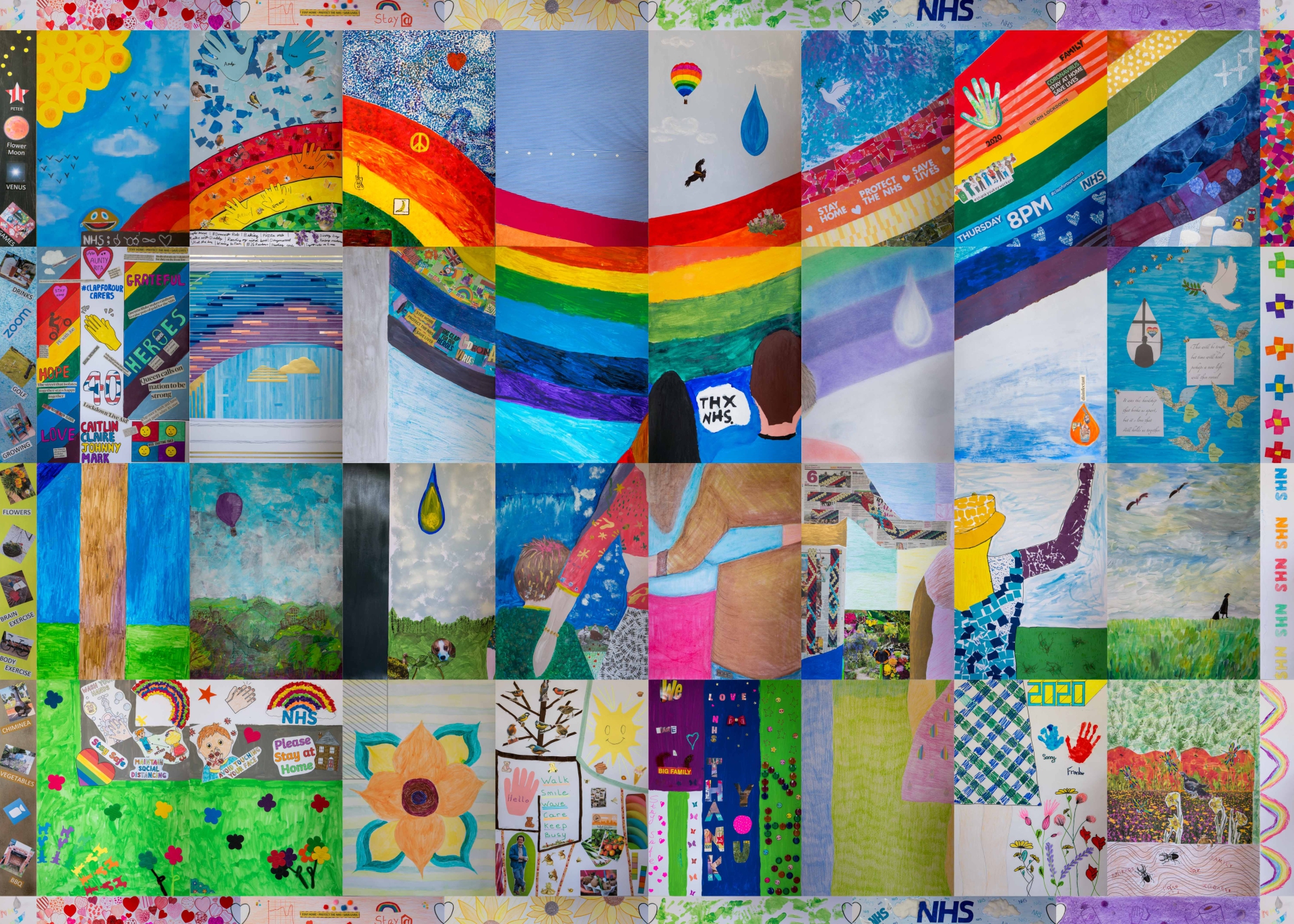 Giant rainbow collage brings Bridle Road together - Photo 1 of 1 ...